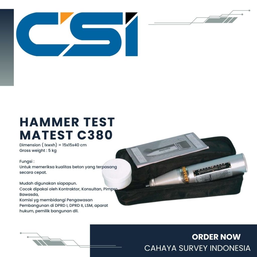Jual Concrete Hammer Test Matest c380 original | Shopee Indonesia
