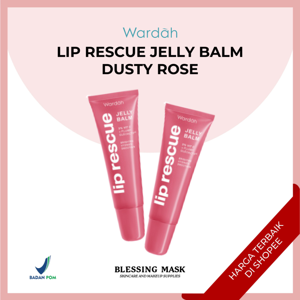 Jual Wardah Lip Rescue Jelly Balm Dusty Rose - 7g | Shopee Indonesia