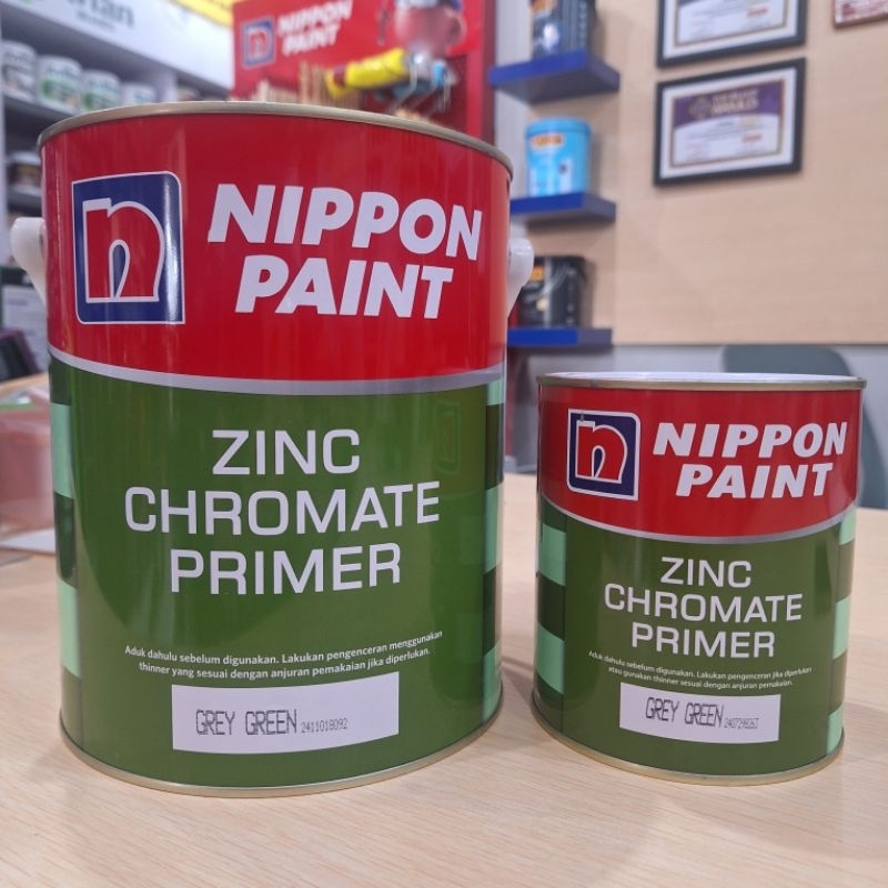 Jual Nippon Paint Zinc Chromate Primer - Grey Green 5kg / cat dasar ...
