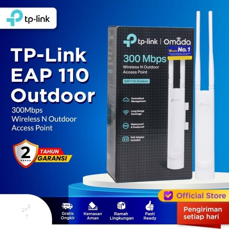 Jual TP-LINK TPLINK TP LINK EAP110 300mbps Wireless N Outdoor Access ...