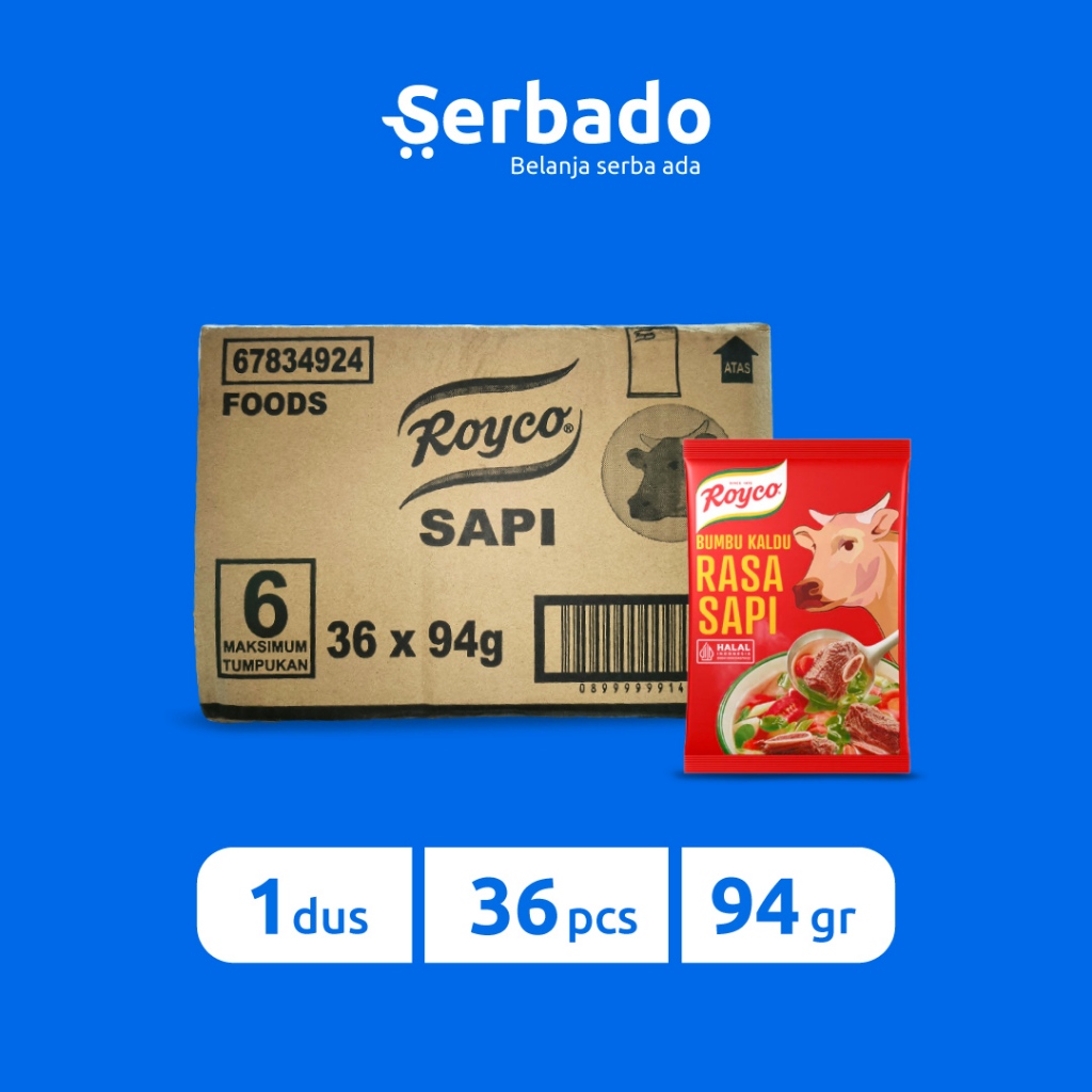 Jual Royco Bumbu Kaldu Penyedap Rasa Sapi Kemasan Sachet 94gr 1 Dus ...