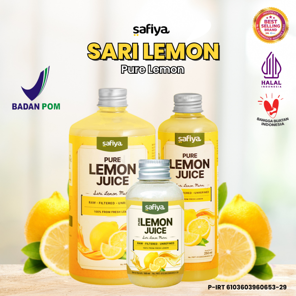 Jual Safiya Sari Lemon 500 ML Pure Lemon Fresh 100% Asli | Shopee Indonesia