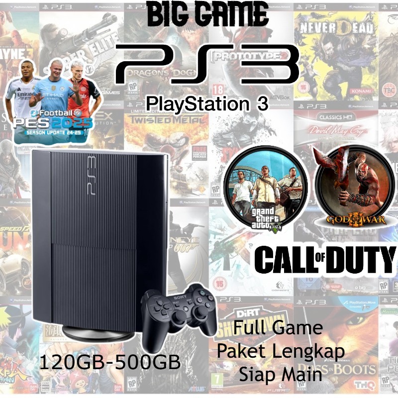 Jual PS3 SUPER SLIM Playstation FIRMWARE TERBARU OFW HDD 500GB Full ...