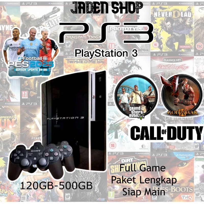 Jual PS3 FAT Playstation FIRMWARE CFW HDD 500GB Full Games port 2 usb | Shopee Indonesia