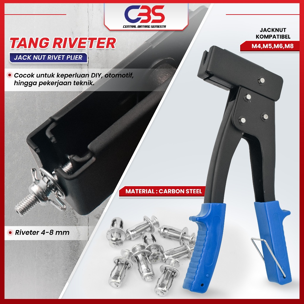 Jual CBS - Tang Rivet Jack Nut Tool Alat Penarik Jack Nut 10 inchi M4 ...