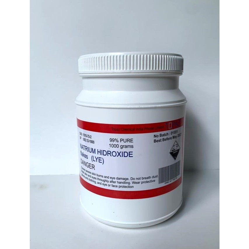 Jual NaOH flakes teknis pot 1 kg | Shopee Indonesia