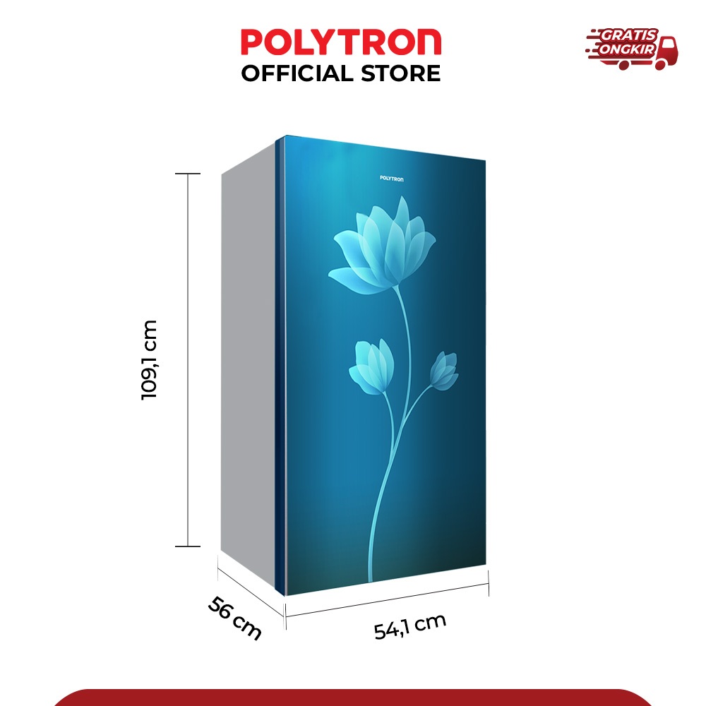 Jual Kulkas POLYTRON Beauty metal door 1 pintu 150 liter PRB 159B ...