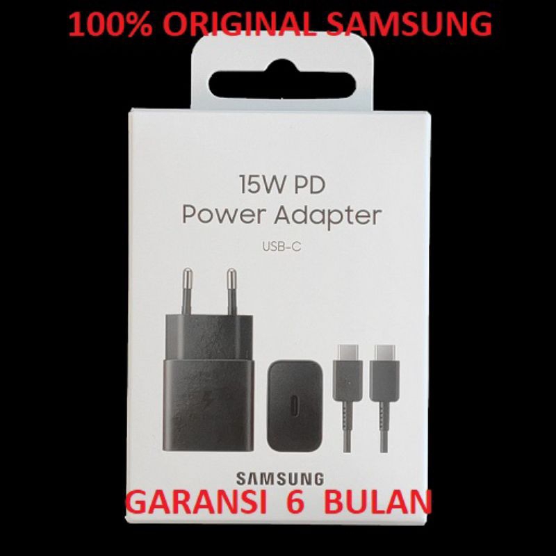 Jual Pengisi Daya SAMSUNG 15W Adaptor Daya PD + Kabel USB-C Asli EP ...