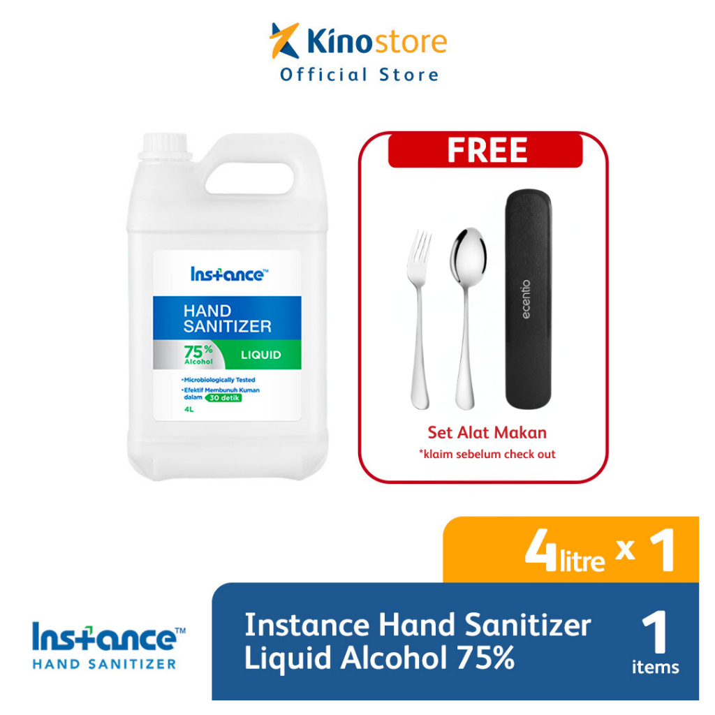 Jual Instance Hand Sanitizer Liquid Alcohol 75% 4L | Shopee Indonesia