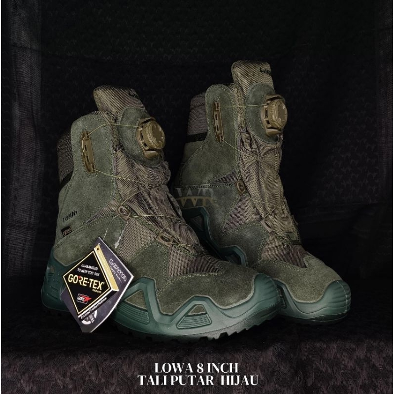 Jual SEPATU PDL LOWA TALI PUTAR WARJA HIJAU DAN HITAM / SEPATU LAPANGAN ...