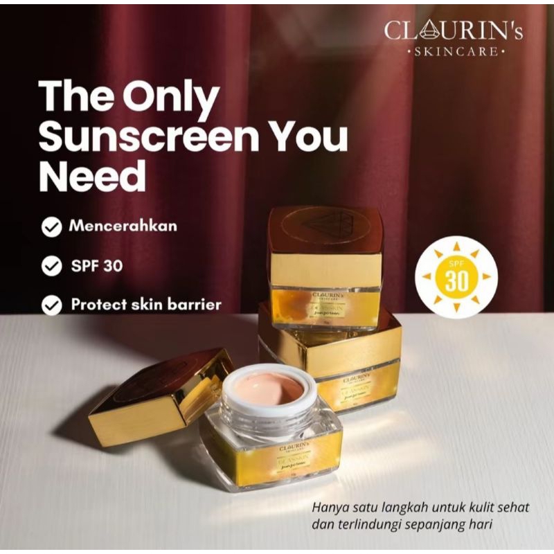 Jual CLAURINS GLASSKIN SUNSCREEN 10 GR | Shopee Indonesia