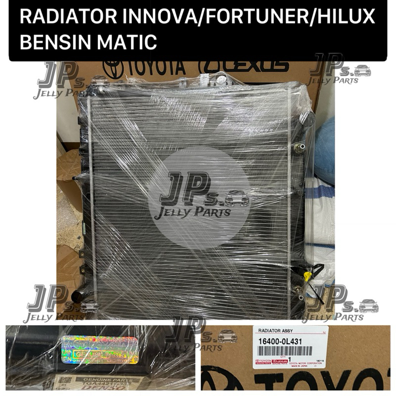 Jual RADIATOR ASSY TOYOTA INNOVA / FORTUNER / HILUX BENSIN MATIC ASLI ...