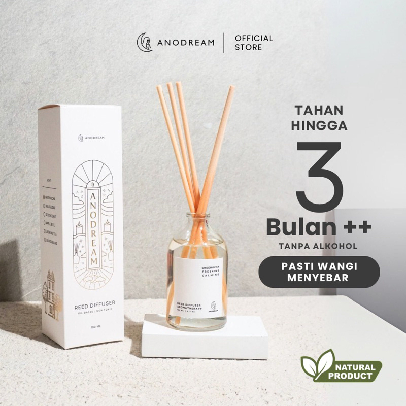 Jual TERLARIS Anodream Aromatherapy Reed Diffuser Oil 100ml | Organic ...