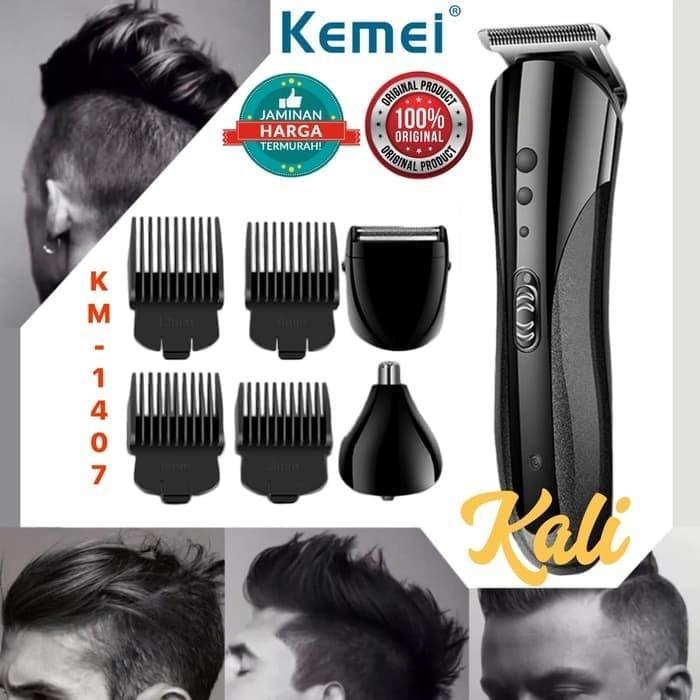 Jual KEMEI KM-1407 Alat Cukur Rambut Elektrik HRLF01GD/mesin cukur/hair clipper Cordless ...