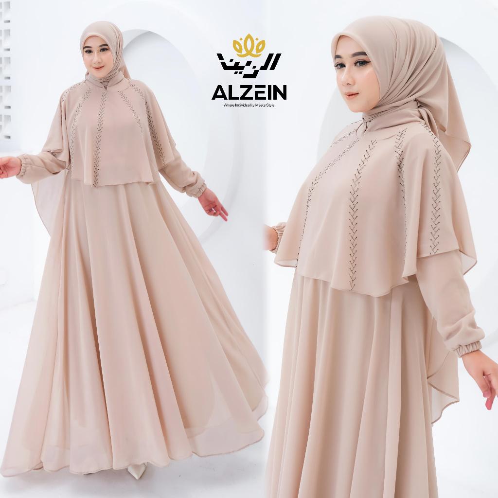Jual Alzein Raudhah Dress Gamis Syari Wanita Ceruty Babydoll Premium ...