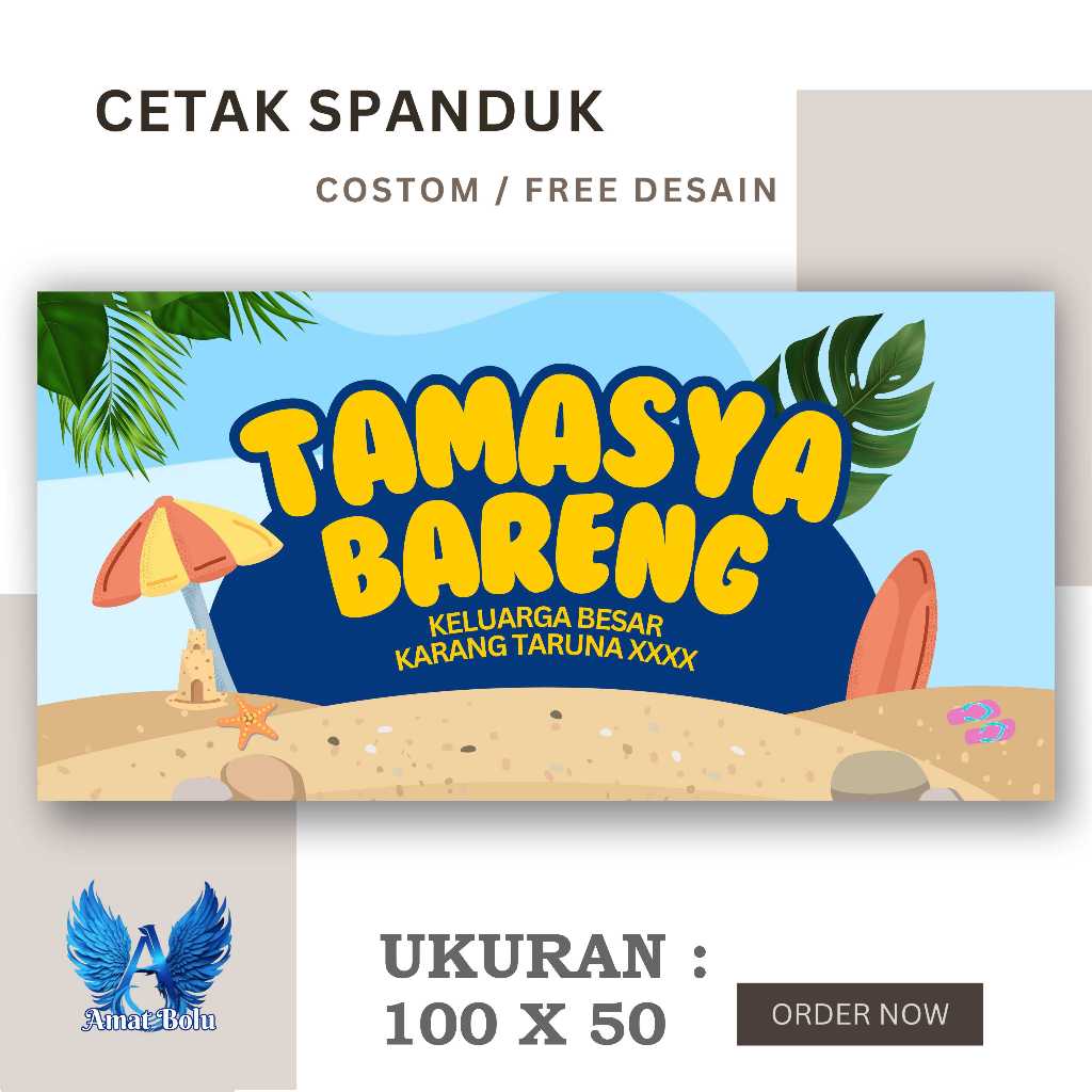 Jual Spanduk ,banner PIKNIK TAMASYA BARENG, Ukuran 100X50 cm Costom ...