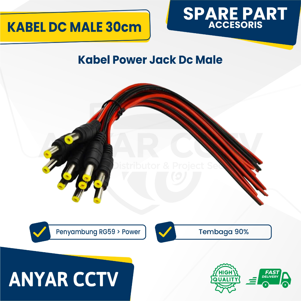 Jual KABEL DC MALE 30cm FULL TEMBAGA KUALITAS TERBAIK | Shopee Indonesia