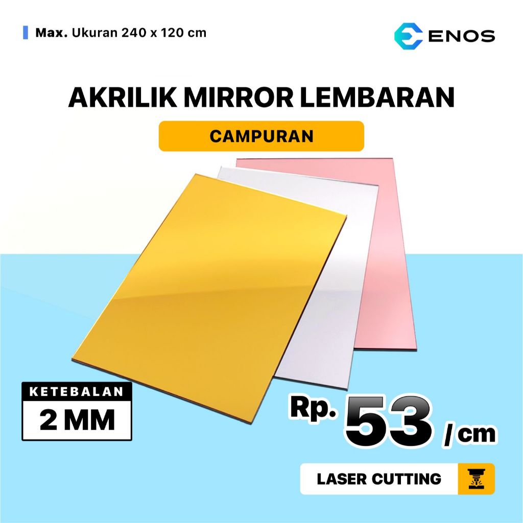 Jual Custom Acrylic Gold Mirror / Rosegold Mirror / Silver Mirror 2mm ...