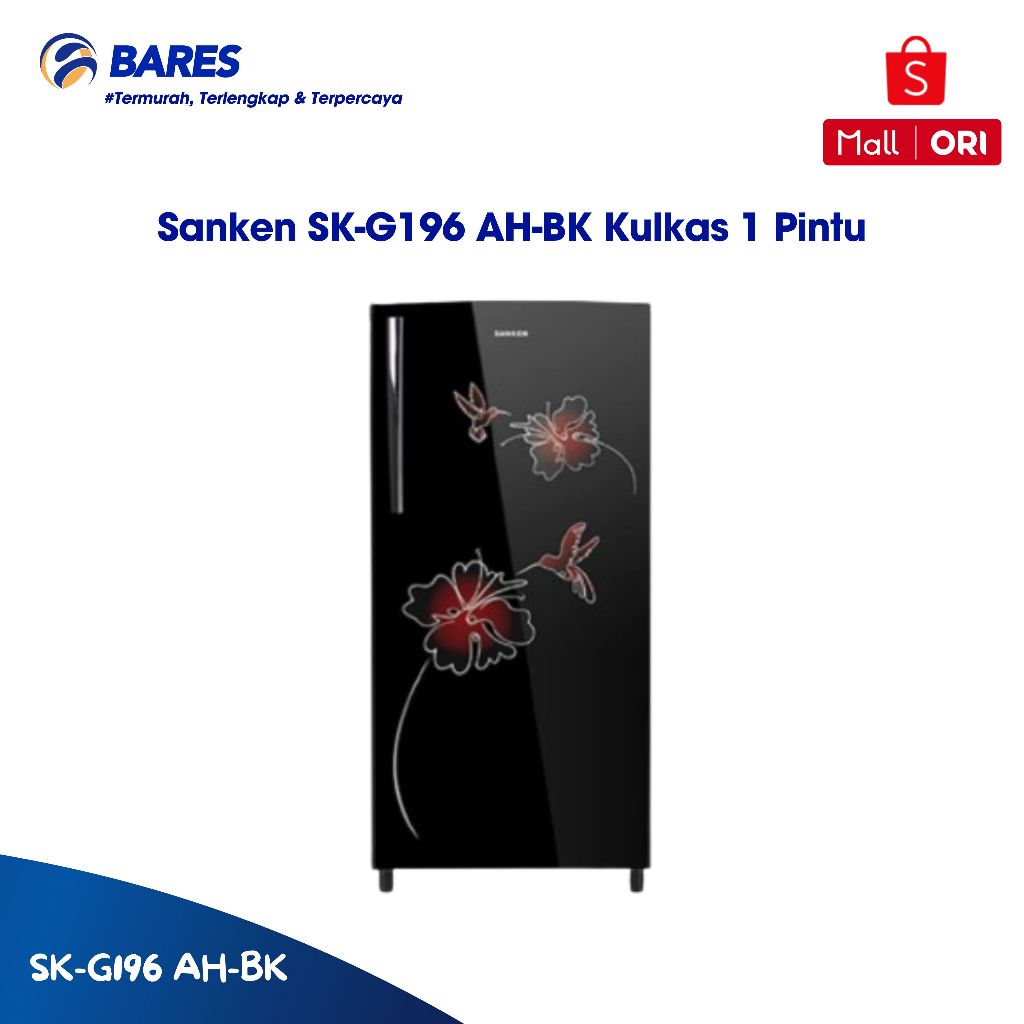 Jual Sanken SK-G196 AH-BK Kulkas 1 Pintu Kapasitas 190 Liter | Shopee ...