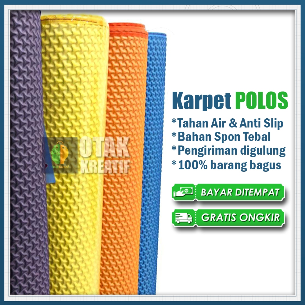 Jual Karpet Lantai Polos Jumbo / Tikar Spons Bentol Alas kasur alas ...