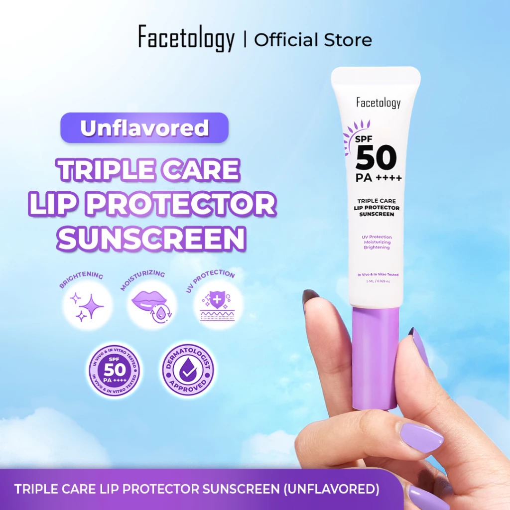 Jual FACETOLOGY Triple Care Lip Protector Sunscreen 5Ml | Shopee Indonesia