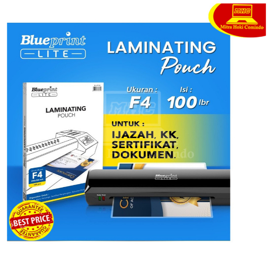 Jual PLASTIK LAMINATING FILM BLUEPRINT LITE UKURAN F4 | Shopee Indonesia
