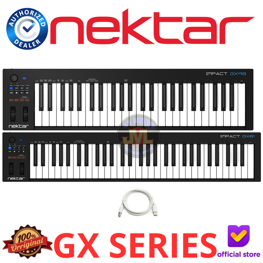 Jual Nektar Impact GX49 GX61 GX Series USB MIDI Keyboard Controller ...