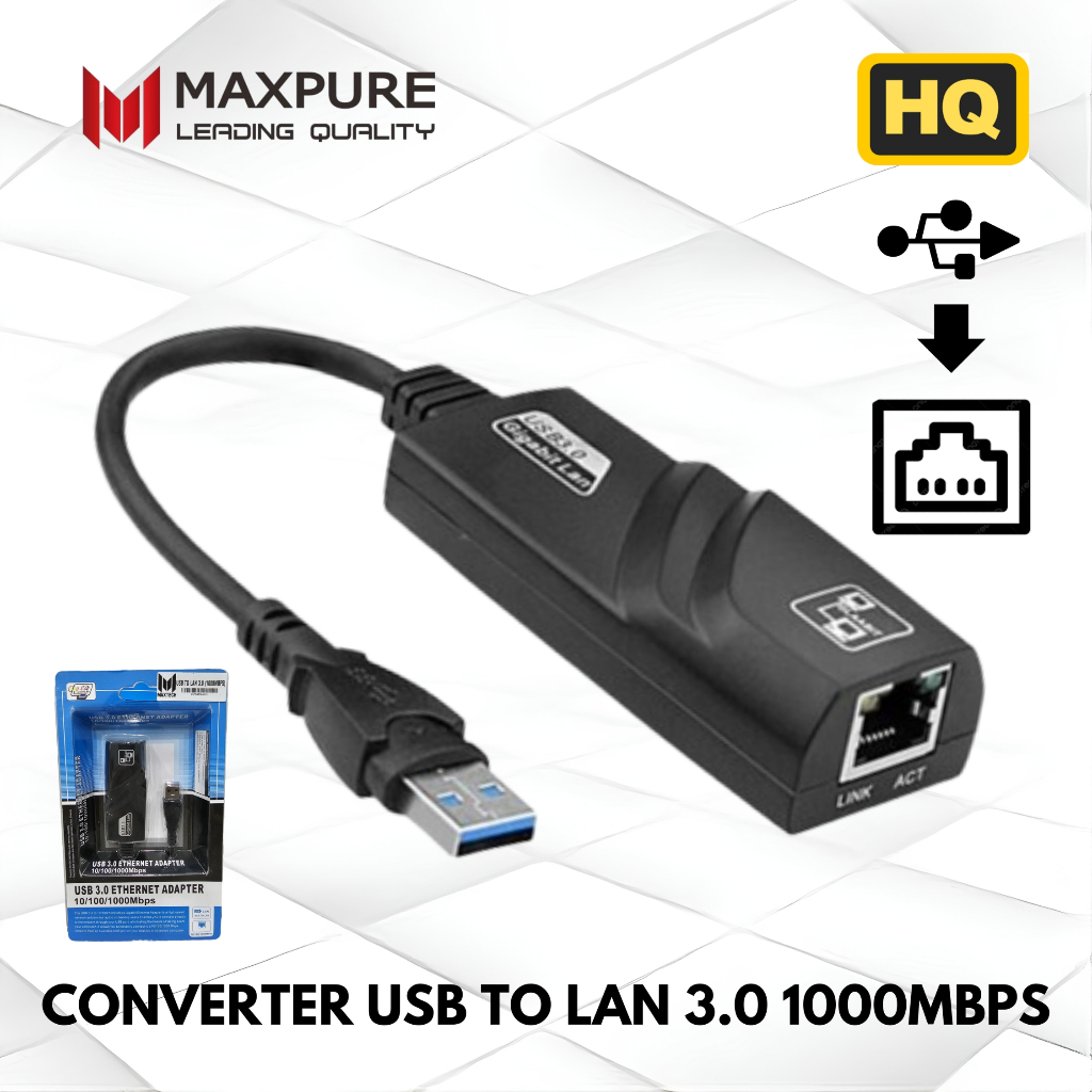 Jual USB LAN Gigabit / USB 3.0 to LAN gigabit / USB 3.0 to Ethernet ...