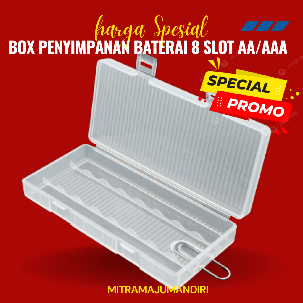Jual Box Penyimpanan Baterai Battery Storage Box 8 Slot AA-AAA | Shopee ...