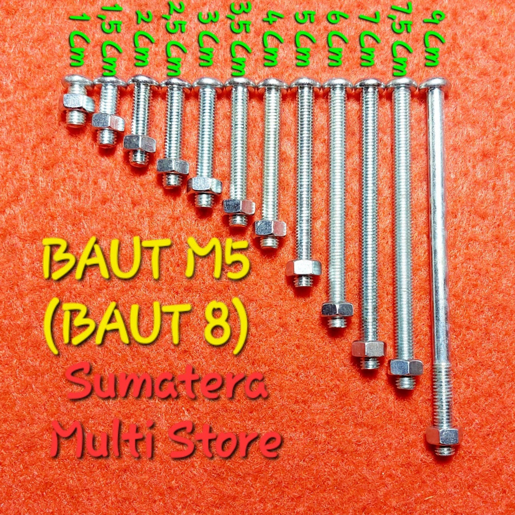 Jual Baut M5 x 10 , 15 , 20 , 25 , 30 , 35 , 40 , 50 , 60 , 70 , 75 ...