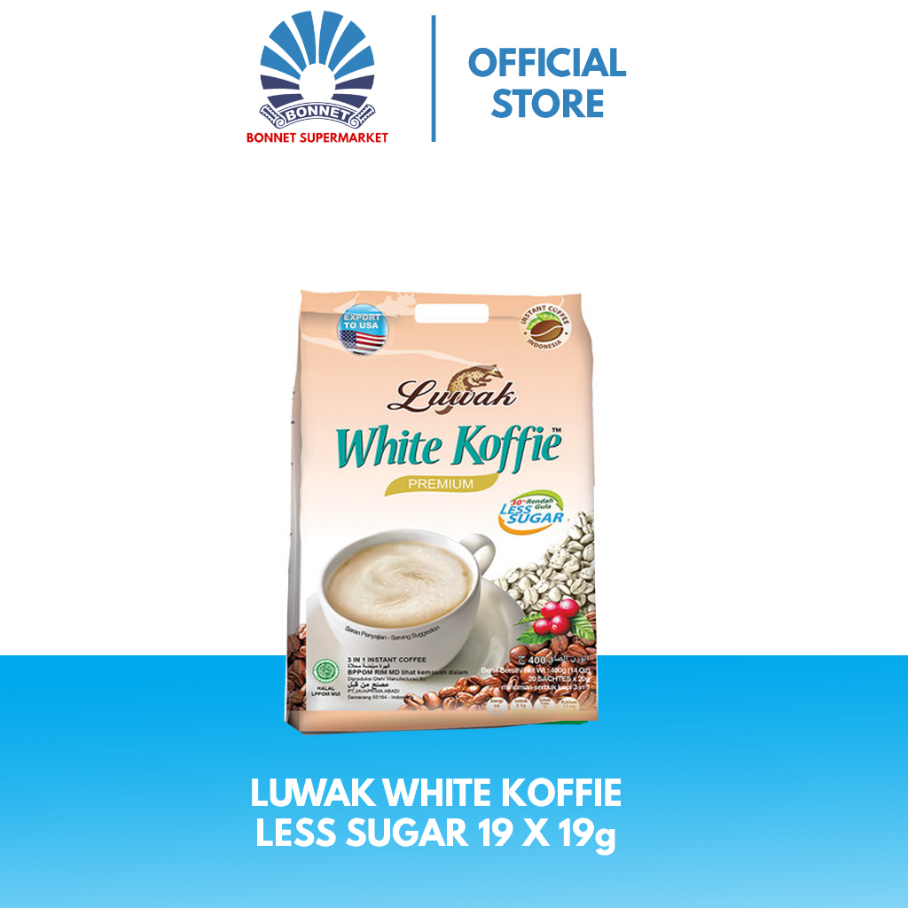 Jual Kopi Luwak White Koffie Less Sugar Bag 19x19g 8994171101753 ...