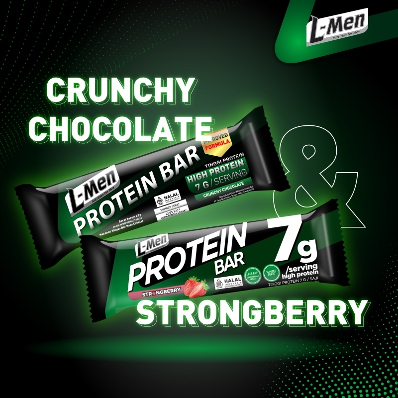 Jual L-Men Protein Bar 22g - Camilan Rendah Lemak dengan Whey Protein ...