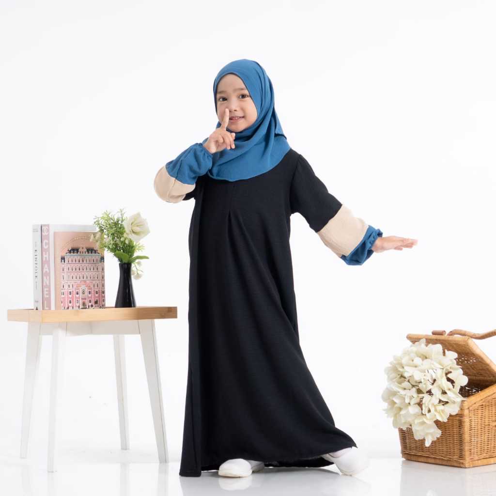 Jual 𝑺𝑬𝑵𝑨𝑫𝑨 -GAMIS ABAYA ANAK FREE HIJAB BAHAN CRINGKLE PREMIUM DRESS DAILY COUPLE DENGAN IBU ...