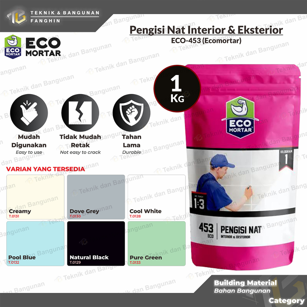 Jual ECO MORTAR TILE GROUT FILLER SEMEN PENGISI NAT KERAMIK MARMER ...