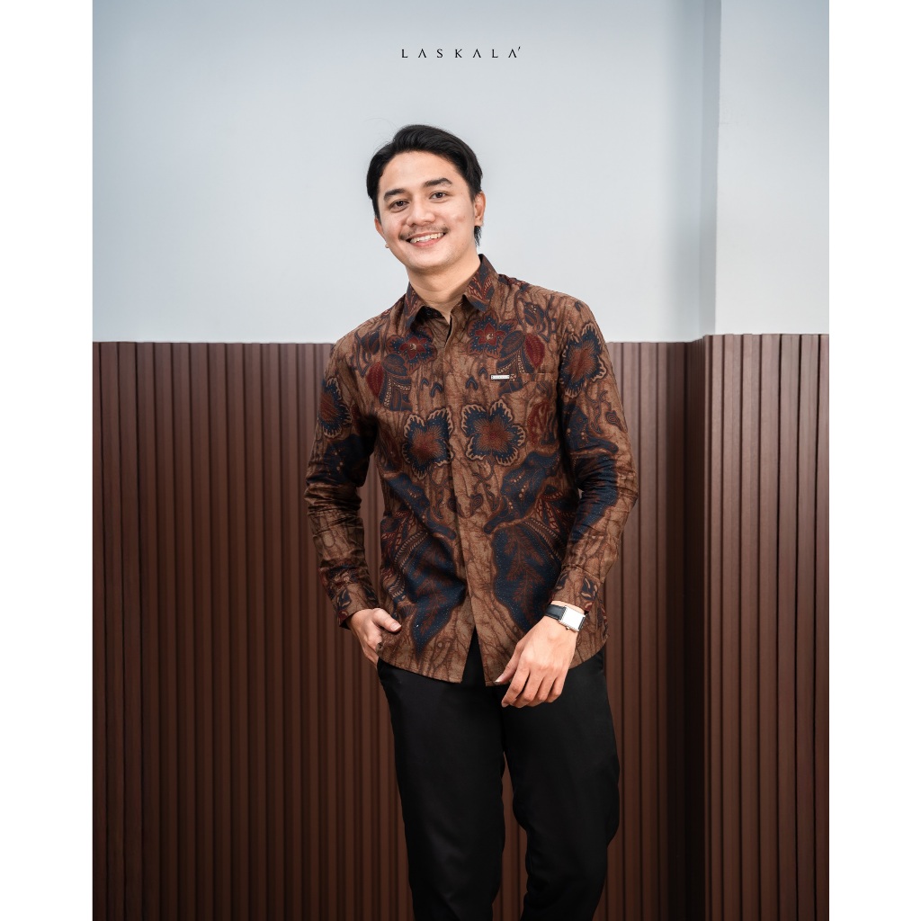 Jual Laskala Batik Premium Rendra Kemeja Batik Pria Slimfit Lengan ...