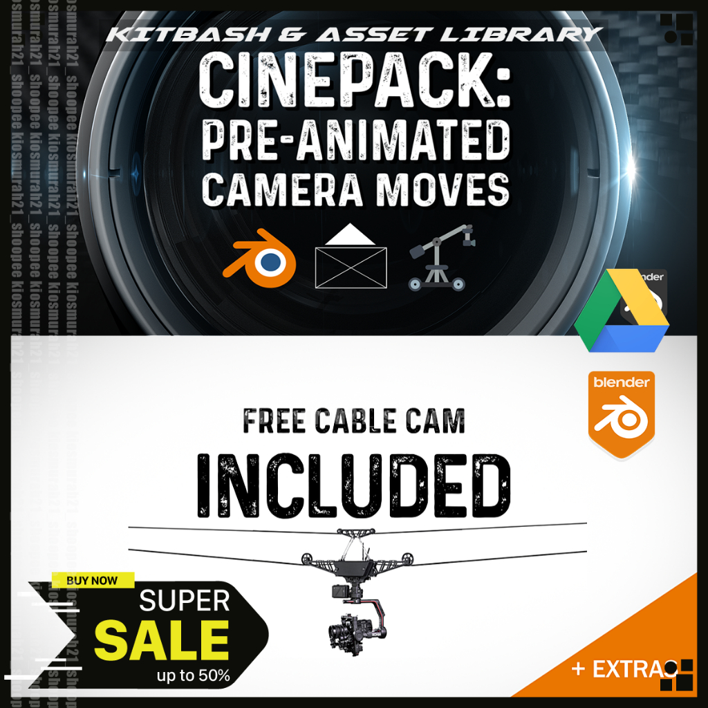 Jual Cinepack Kitbash 3D Blender 3D Model Asset Library Blender 3D Icon | Shopee Indonesia
