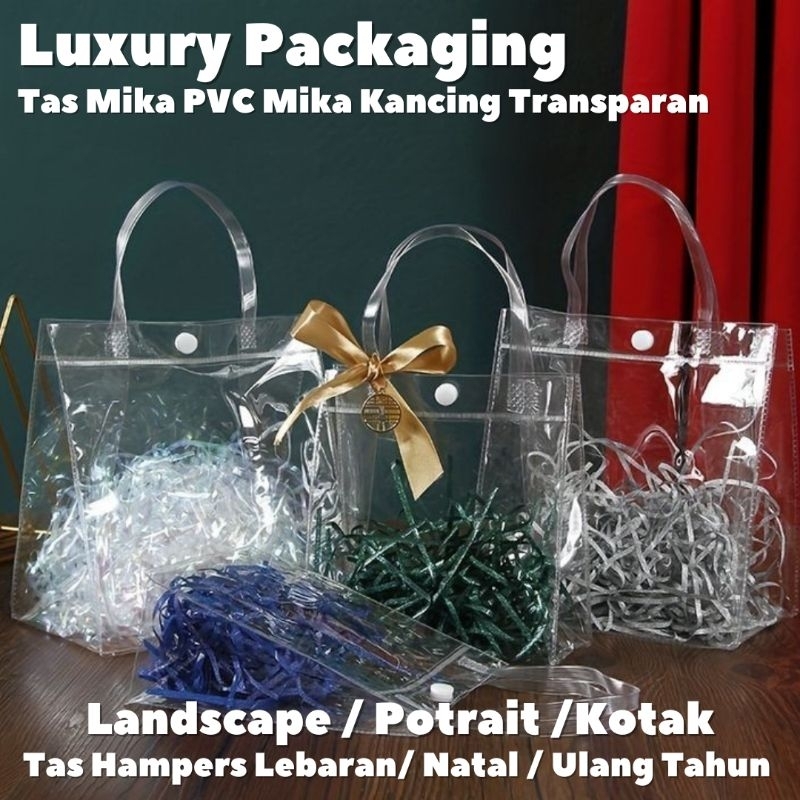 Jual Tas Mika Kancing Transparan Souvenir Bag Premium (Min 3 Pcs ...