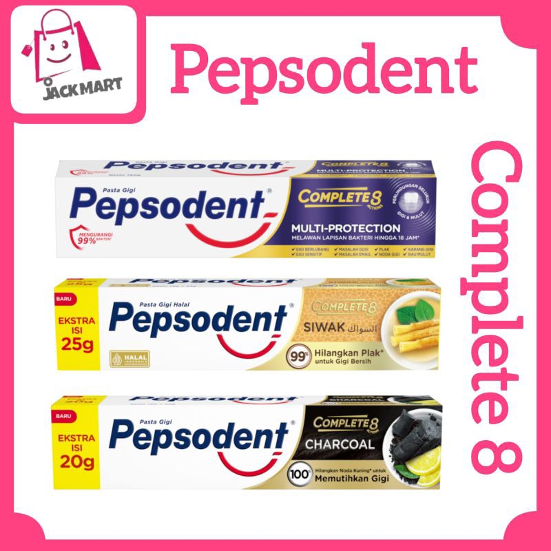 Jual PEPSODENT COMPLETE 8 MULTI PROTECTION 150 GRAM PASTA GIGI I ...