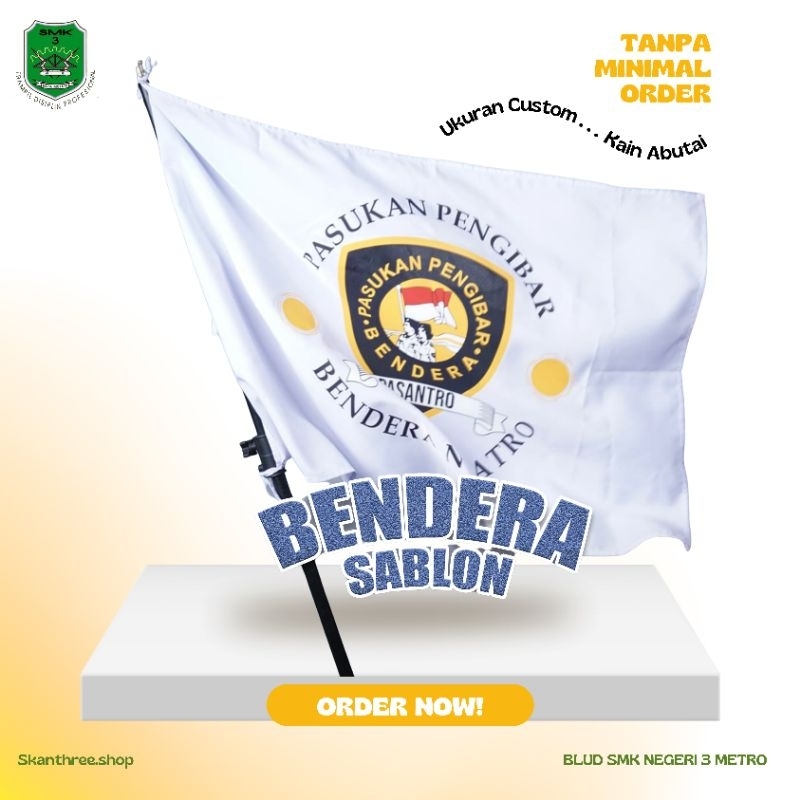 Jual Bendera Custom Sablon // (+ design custom) | Shopee Indonesia