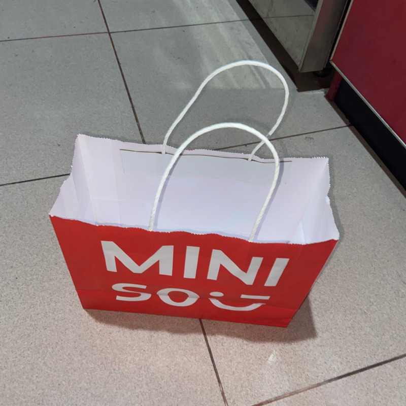 Jual MINISO Paper Bag | Shopping Bag | Shopee Indonesia