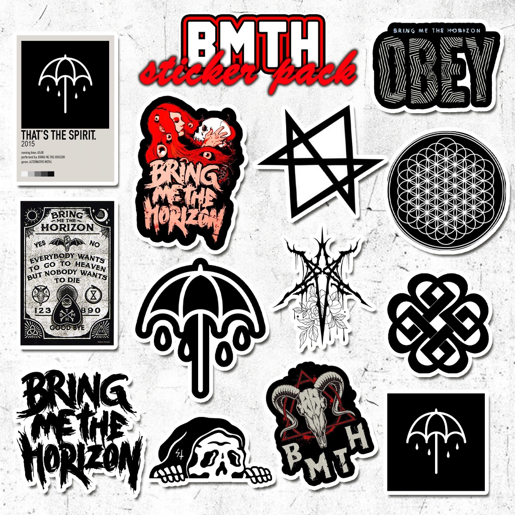 Jual 13pcs Sticker BRING ME THE HORIZON BMTH Pack | Tahan Air Anti ...