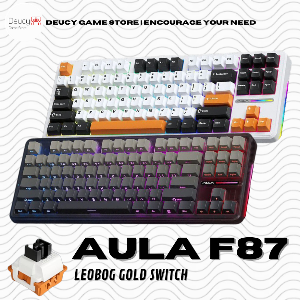 Jual Aula F87 Gasket Mount Wireless Triple Connection Mechanical Keyboard | Shopee Indonesia