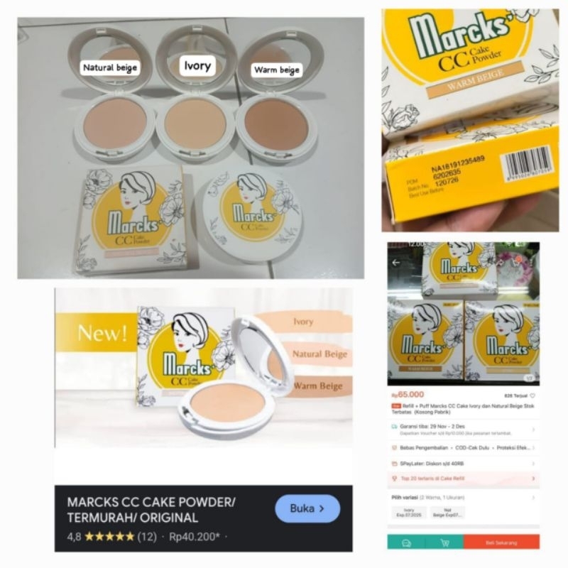 Jual MARCKS CC Cake Powder | Shopee Indonesia