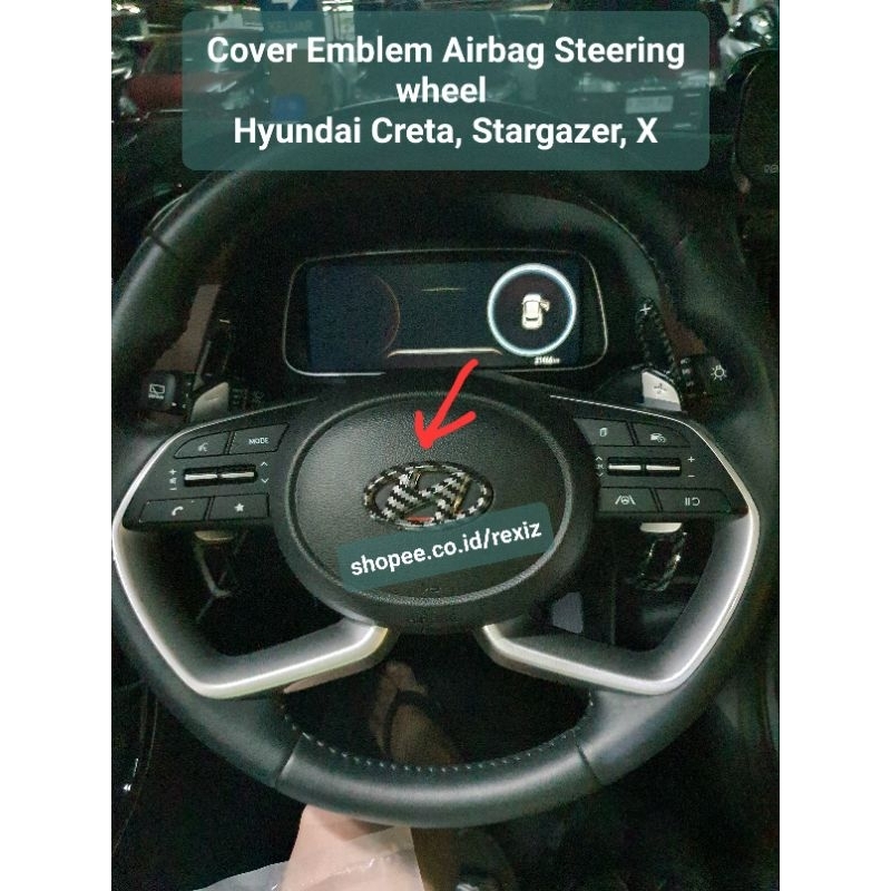 Jual Cover Emblem Setir Hyundai Creta stargazer X Steering Airbag ...