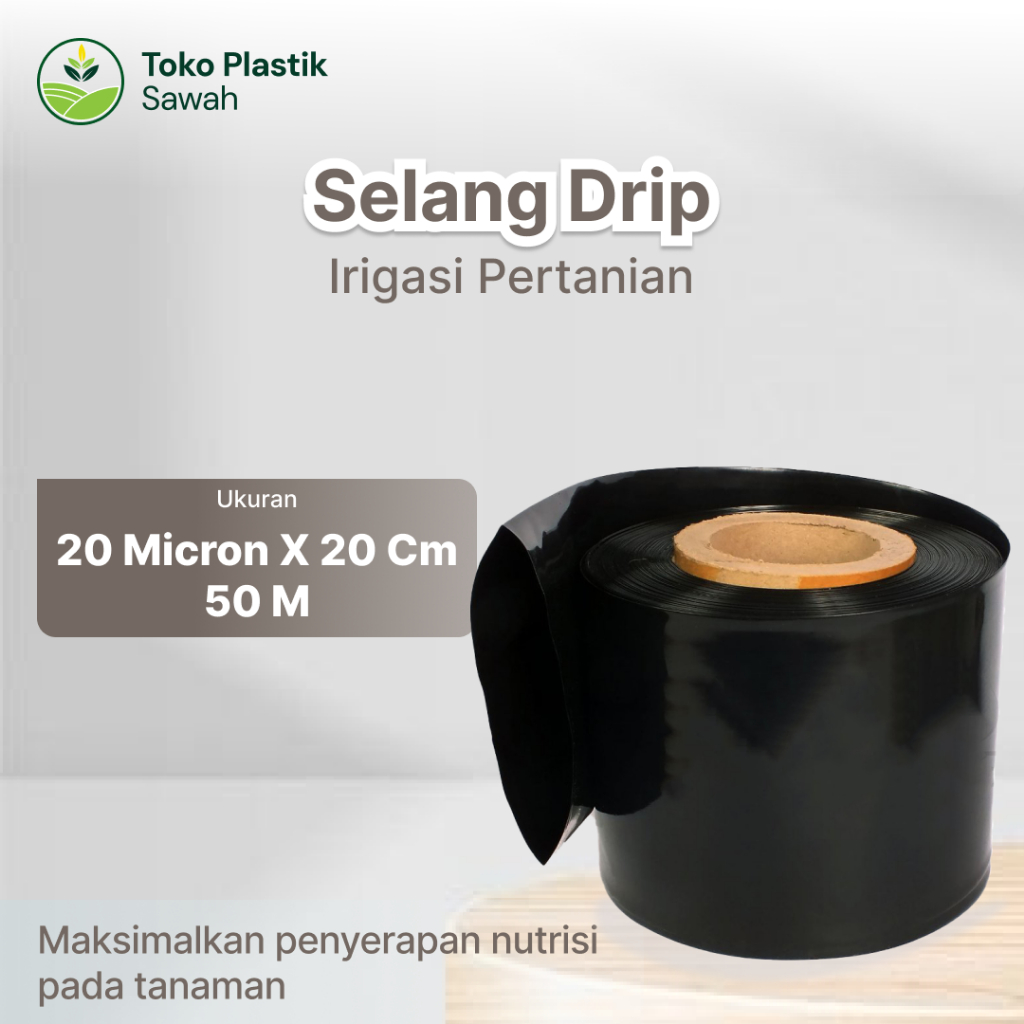 Jual Selang Drip 20 micron 4 dim 50 meter - Diameter 20 cm setara dengan 4 inch | Shopee Indonesia