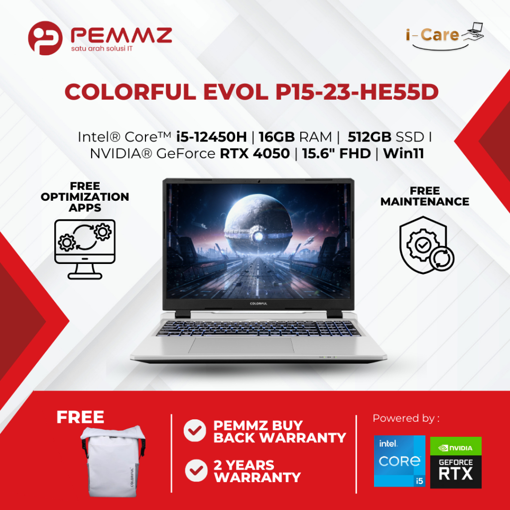 Jual COLORFUL EVOL P15-23-HE55D | I5-12450H | RTX 4050 | 16GB ...