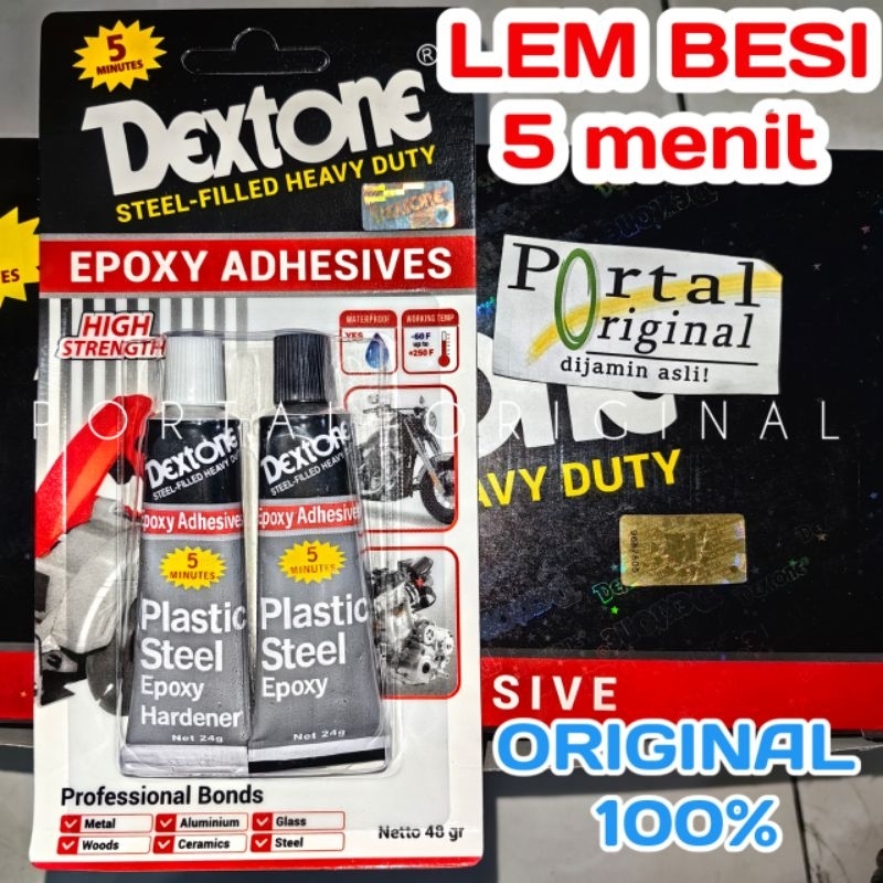Jual Lem besi 5 menit Dextone dijamin asli 100% epoxy hardener steel ...