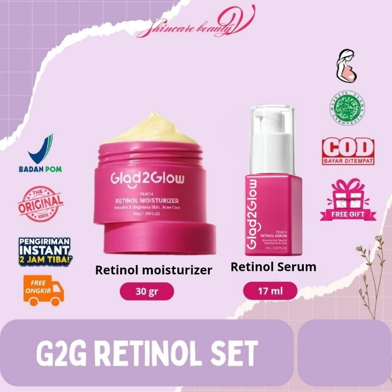Jual GLAD2GLOW - Moisturizer Retinol Serum Retinol glad2glow|Retinol ...
