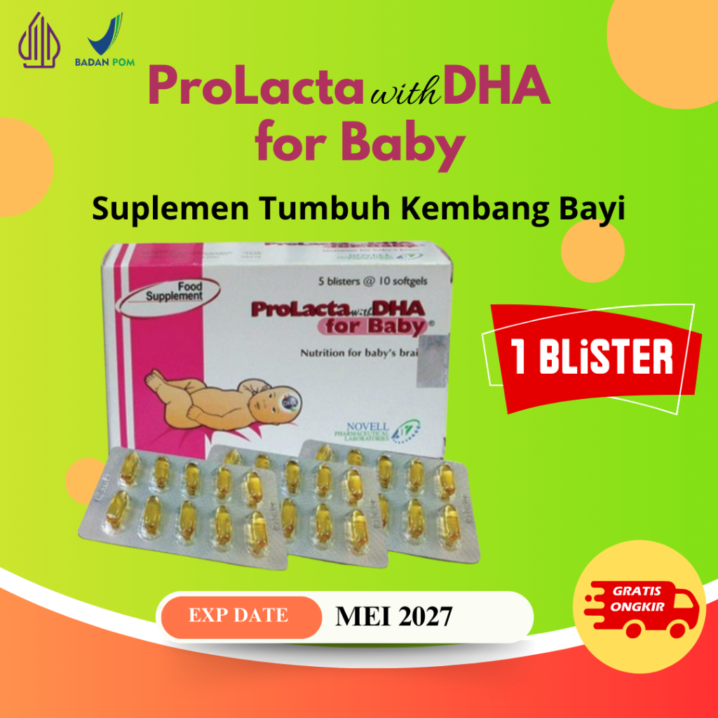 Jual PROLACTA DHA FOR BABY ORIGINAL 1 BLISTER/STRIP ISI 10 KAPSUL ...