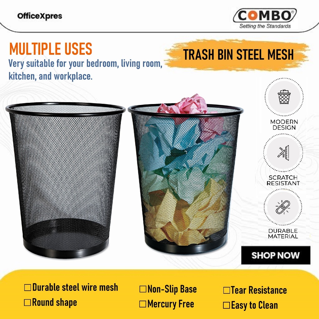 Jual Tempat Sampah Jaring Besi / Trash Bin Basket / Tong Sampah ...